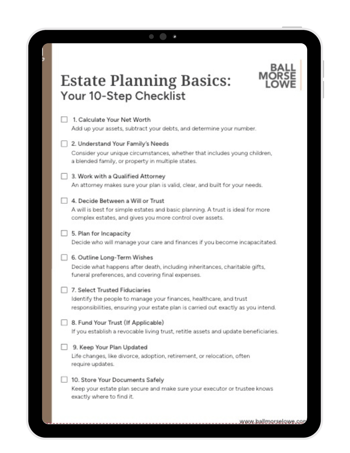 Download - Estate Planning Basics: A 10-Step Checklist